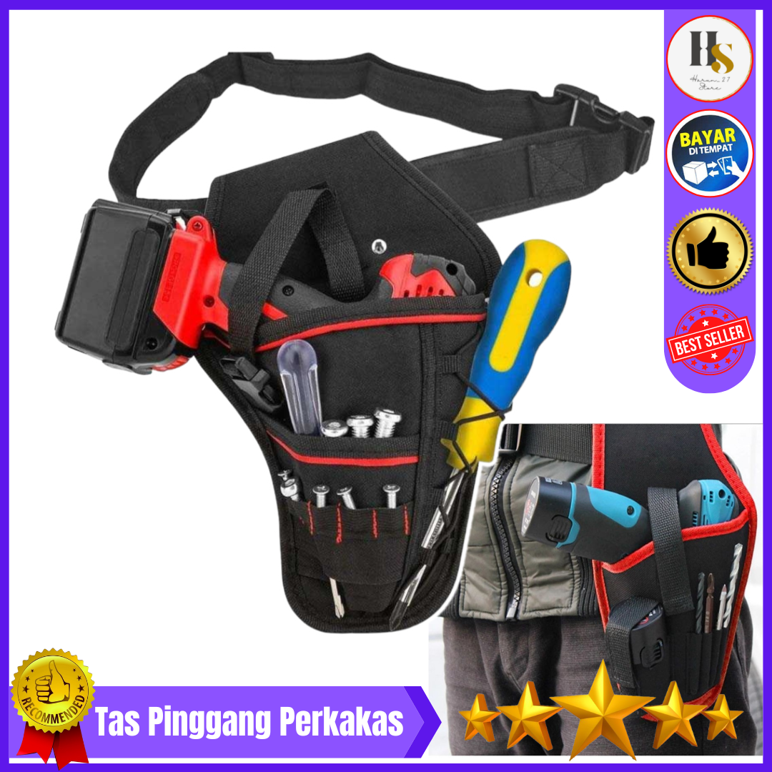 COD ESPLB Tas Pinggang Perkakas Drill Holster Waist Tool Bag / tas ...