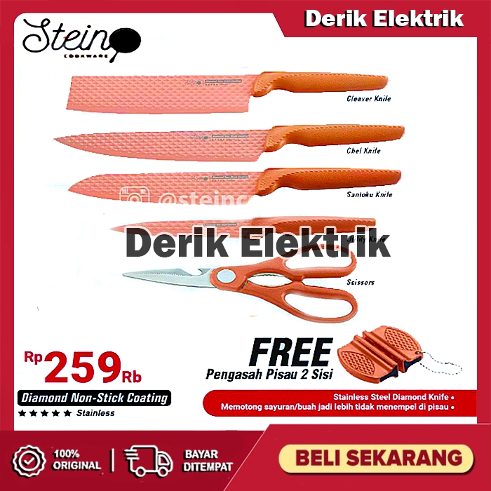 STEIN COOKWARE PISAU DAPUR STEIN KNIFE SET DIAMOND KNIVES PISAU SET 6 ...