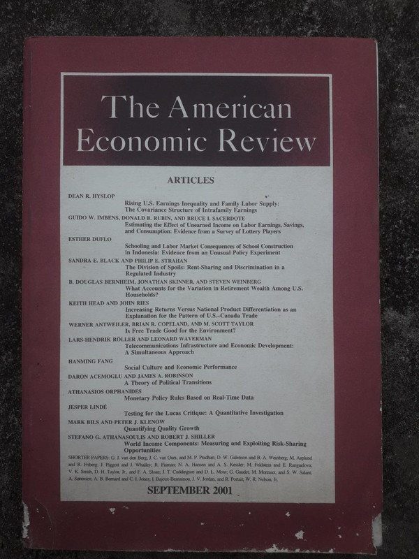 Buku Jurnal Ekonomi THE AMERICAN ECONOMIC REVIEW | Lazada Indonesia