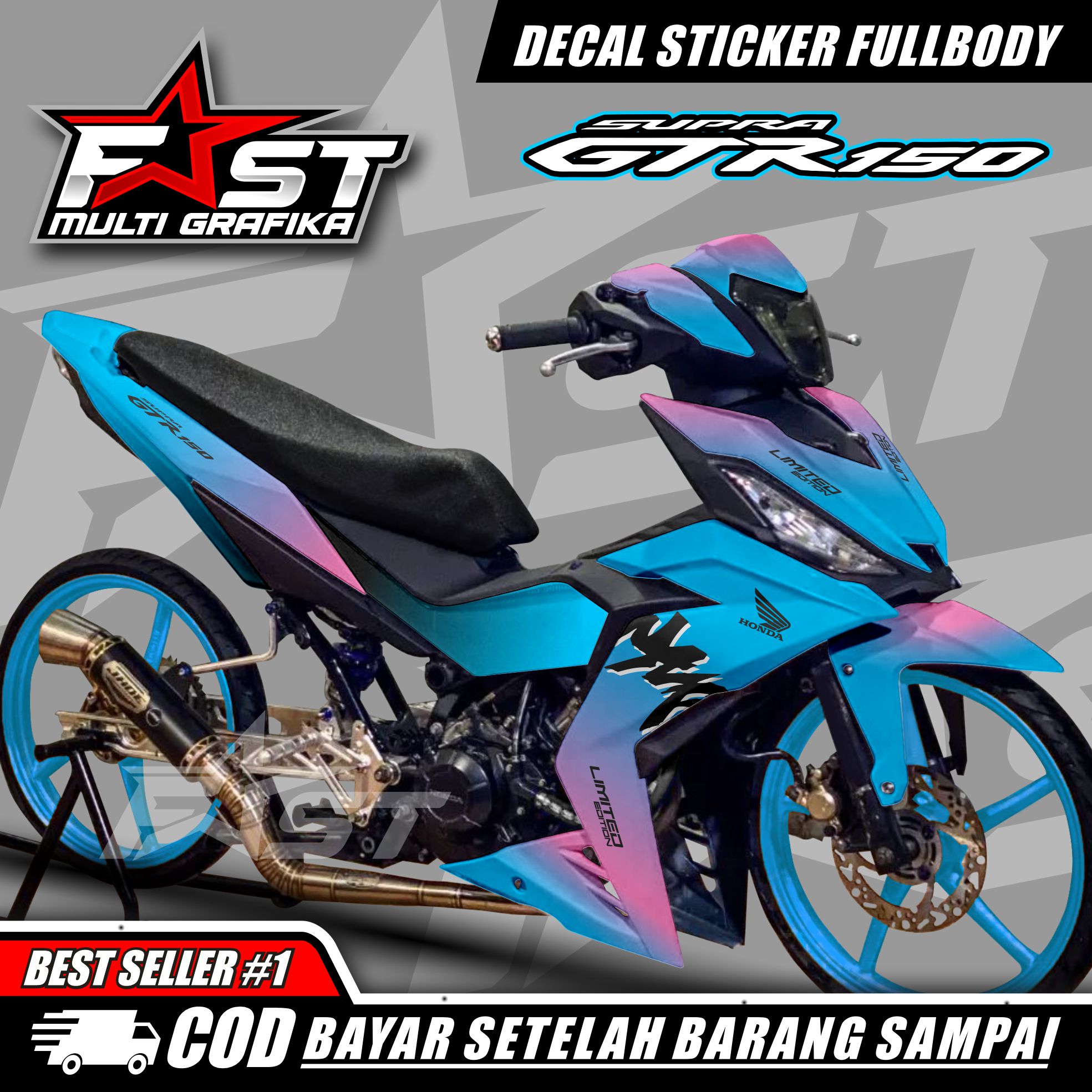 ⭐⭐⭐⭐⭐TERBARU Stiker Decal Supra GTR Fullbody Bunglon Stiker Striping ...