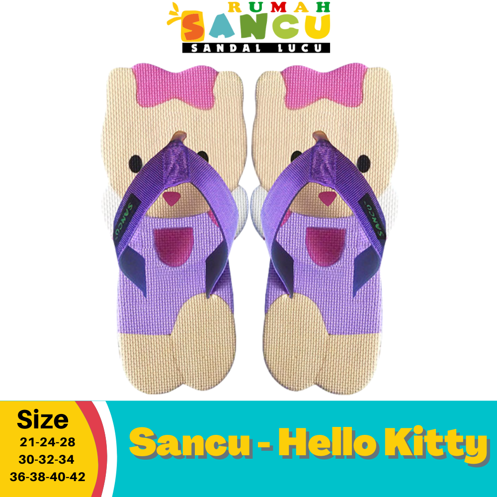Sandal Anak Perempuan Gambar Hello Kitty / Sancu Sandal Lucu Hello Kity ...