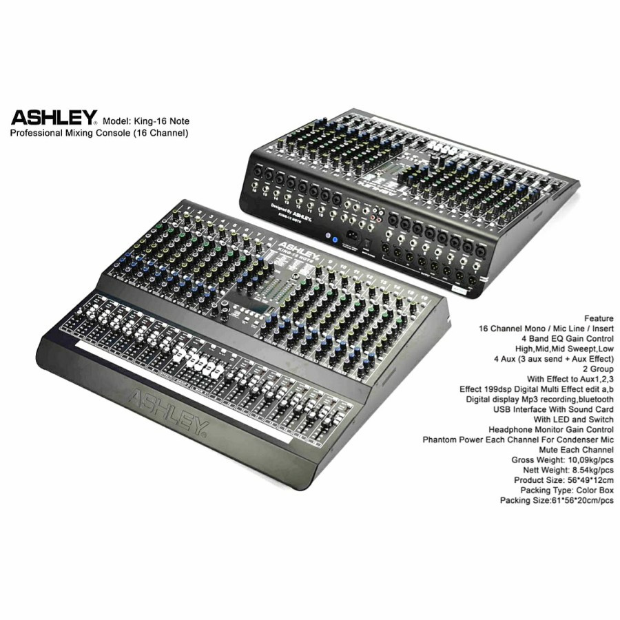 Mixer Ashley King 16 Note Original 16 Channel Interface USB | Lazada ...