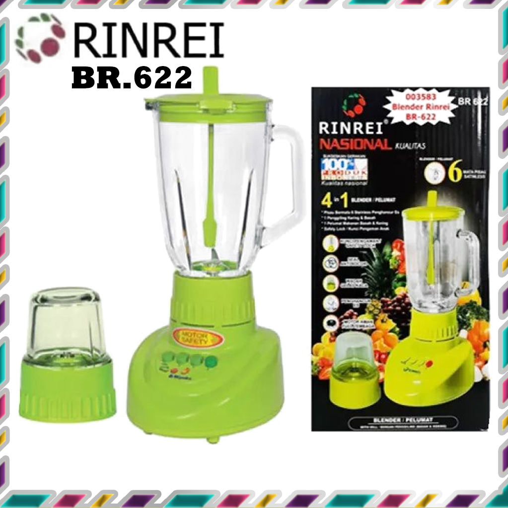 RINREI BR 622 BLENDER KACA 4in1 6 Mata Pisau/RINREI BR 622 BLENDER KACA 4in1 6 Mata Pisau Mirip ...