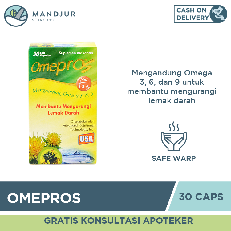 Omepros 30 Soft Capsules - Suplemen Kesehatan Penurun Kolestrol ...