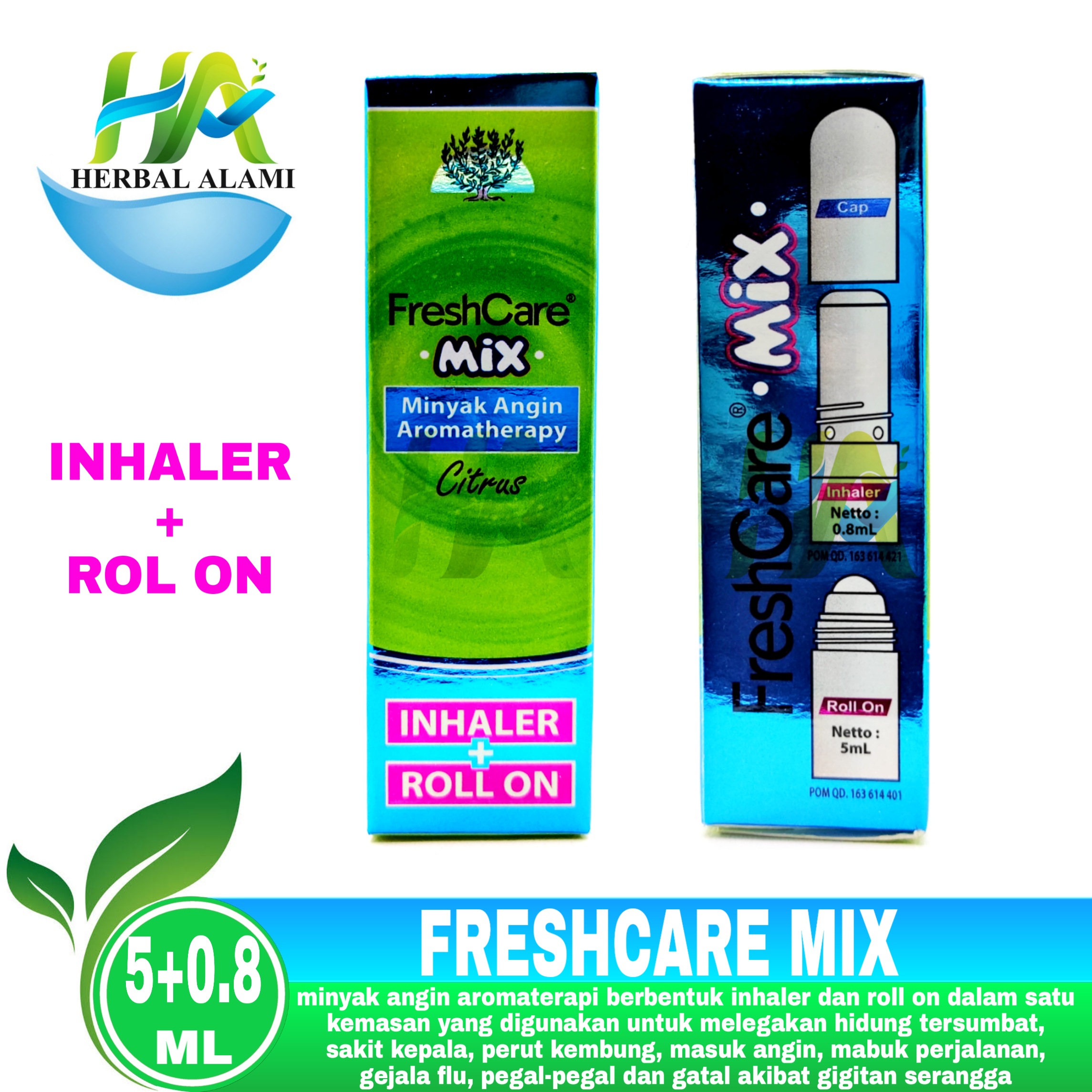 Fresh Care Mix / Minyak Angin FreshCare Mix Citrus Inhaler + Roll On ...