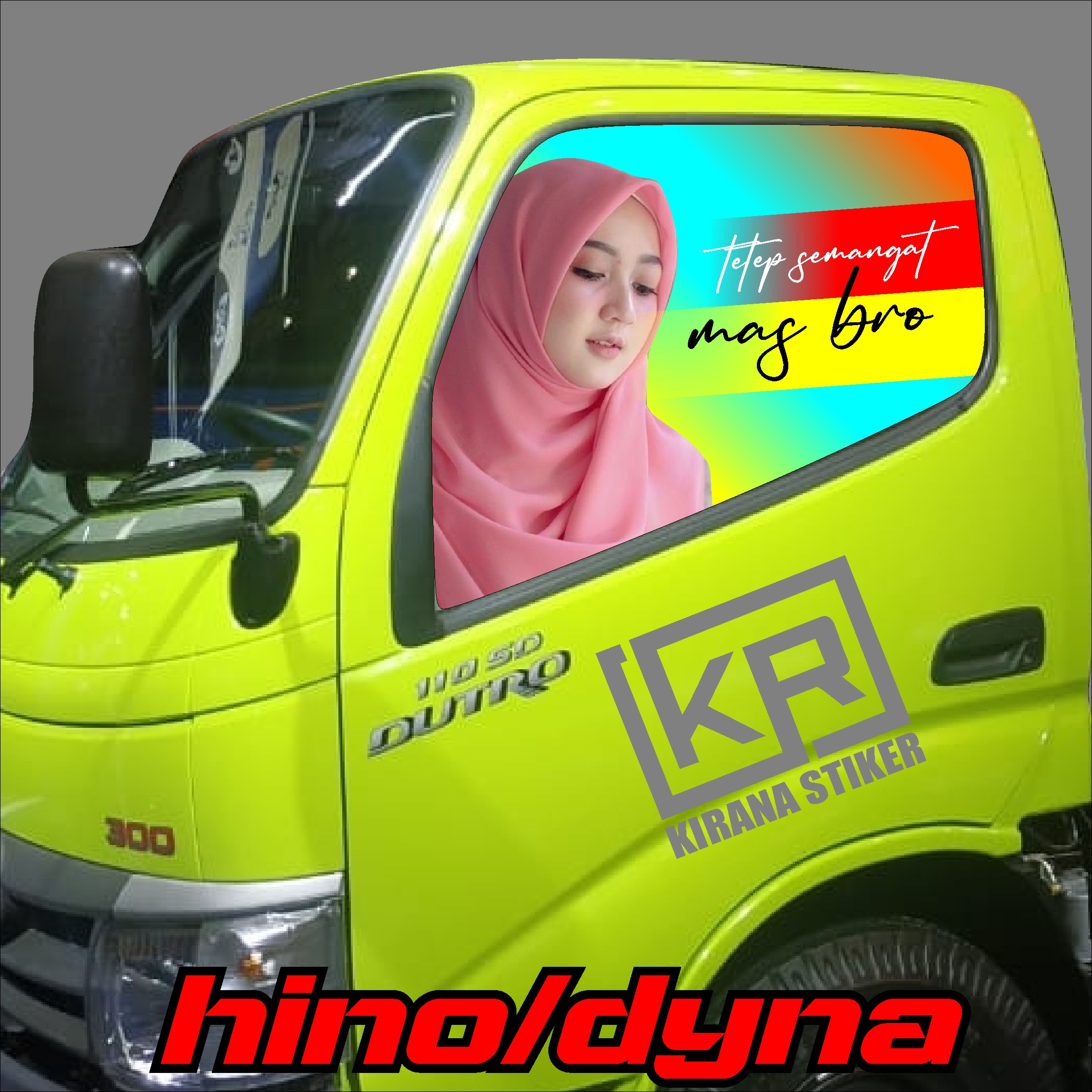 STIKER ONE WAY KACA TRUK HINO / DYNA STIKER ONE WAY KACA TRUK KODE ...