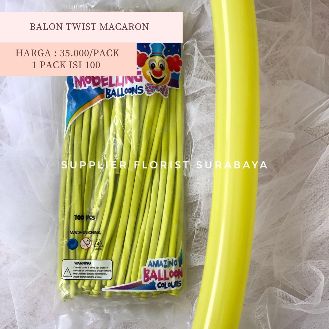 [1 PACK ISI 100] BALON TWIST PASTEL MACARON BALON PENTIL BALON PANJANG ...