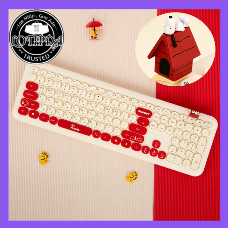 READY STOCK - PEANUTS SNOOPY Bluetooth Keyboard 2.4Ghz Wireless ...