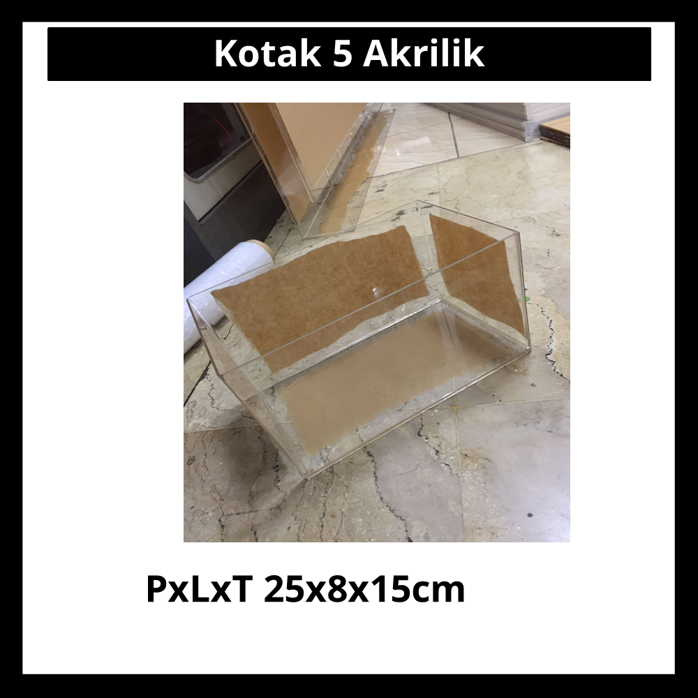 Kotak 5 Sisi Akrilik PxLxT 25x8x15cm | Lazada Indonesia