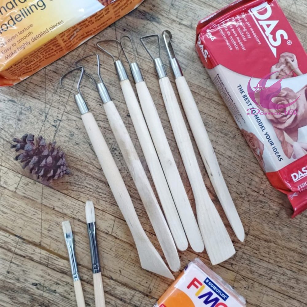 ALAT CLAY KAWAT KAYU ISI 6 TYPE E 0010-68 | Lazada Indonesia