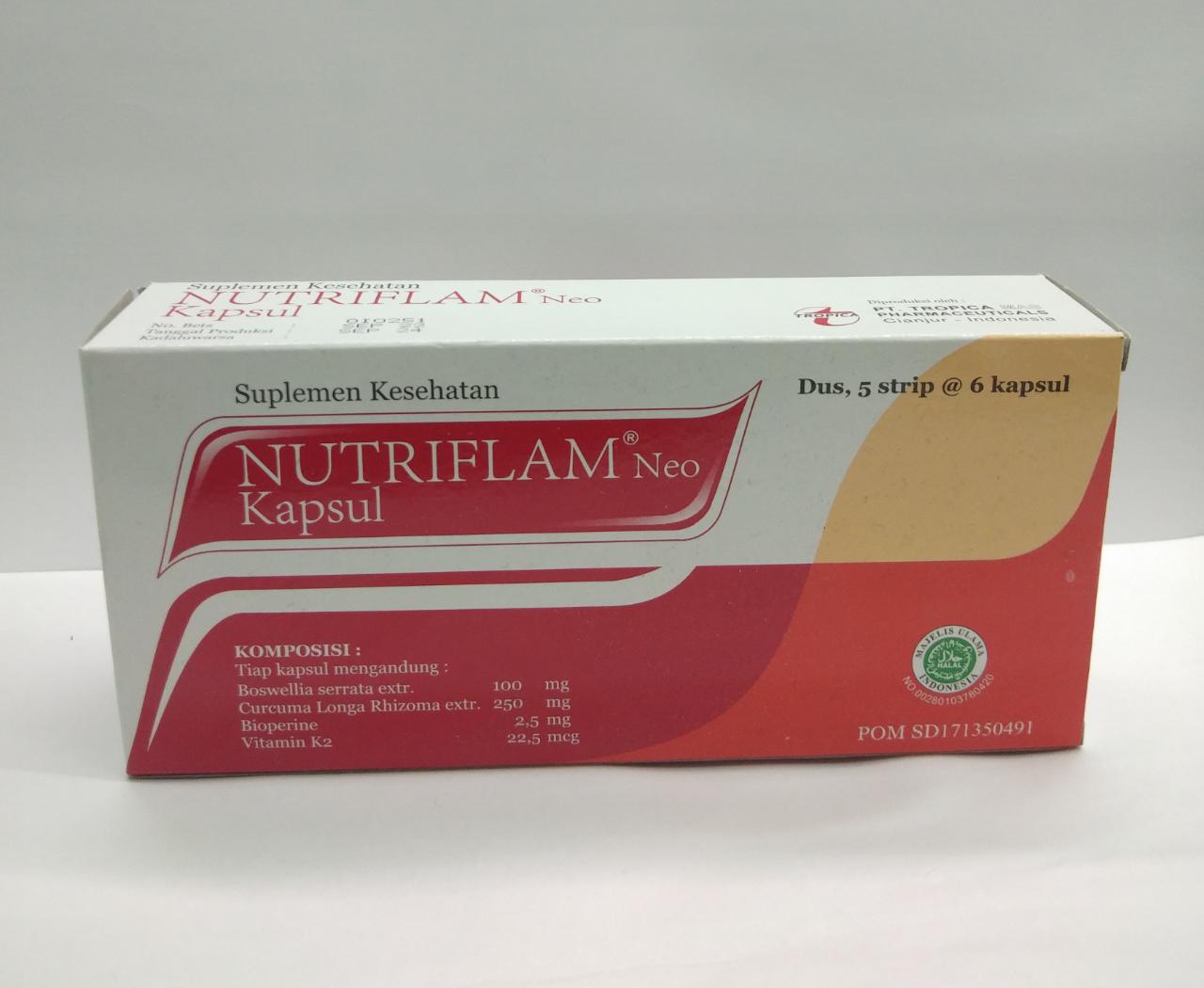 NUTRIFLAM NEO KAPSUL 1 STRIP ISI 6 KAPSUL - SUPLEMEN KESEHATAN | Lazada ...