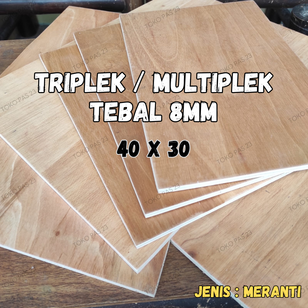 TRIPLEK / MULTIPLEK / PAPAN KAYU LAPIS / PLYWOOD UKURAN 40cm x 30cm ...