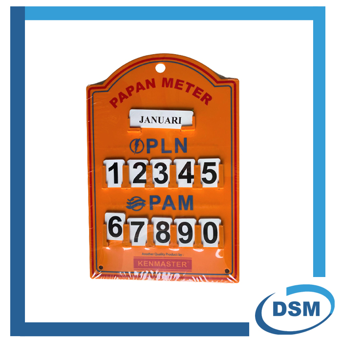 PAPAN METERAN PLN PAM METER KENMASTER PLASTIK STAND - WARNA RANDOM ...