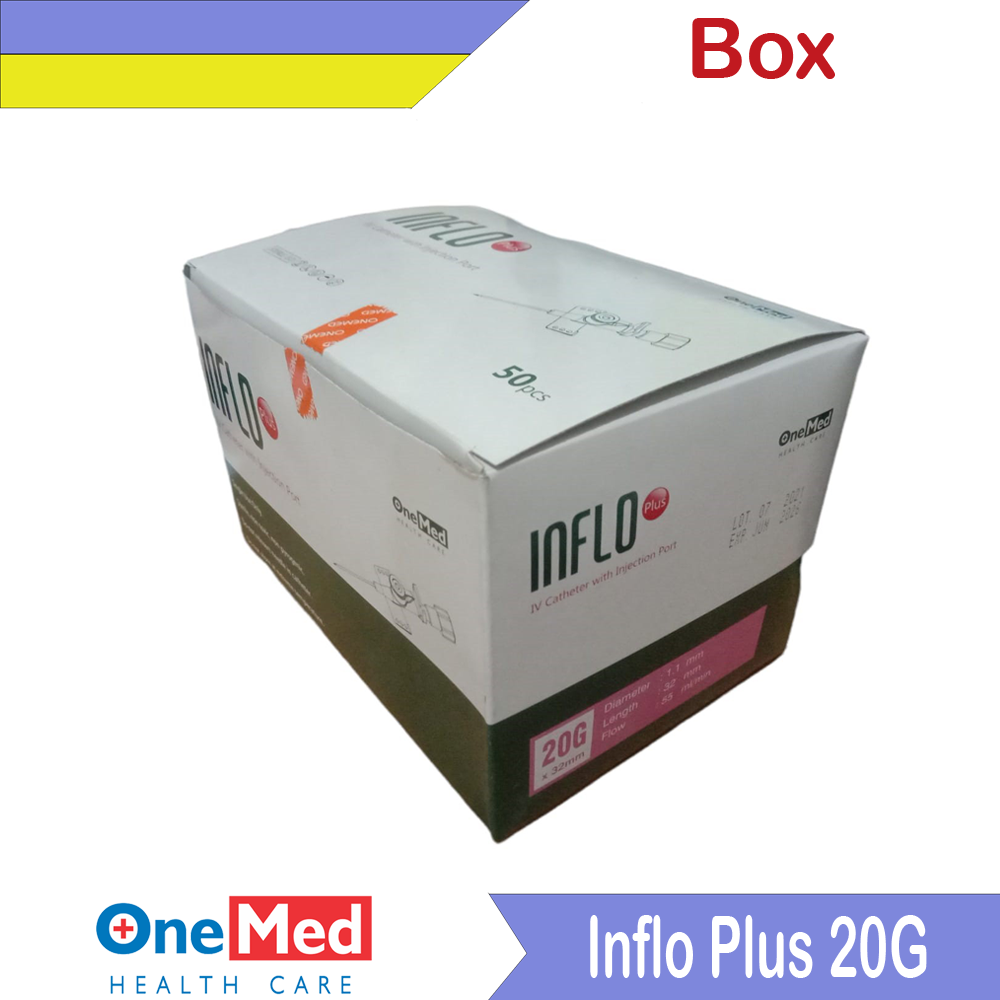 1 Box Inflo IV Catheter Plus 20G OneMed | Lazada Indonesia