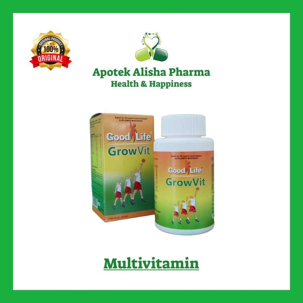 Goodlife Grow Vit Tablet (Botol 30tablet) - Growvit Tablet Suplemen ...
