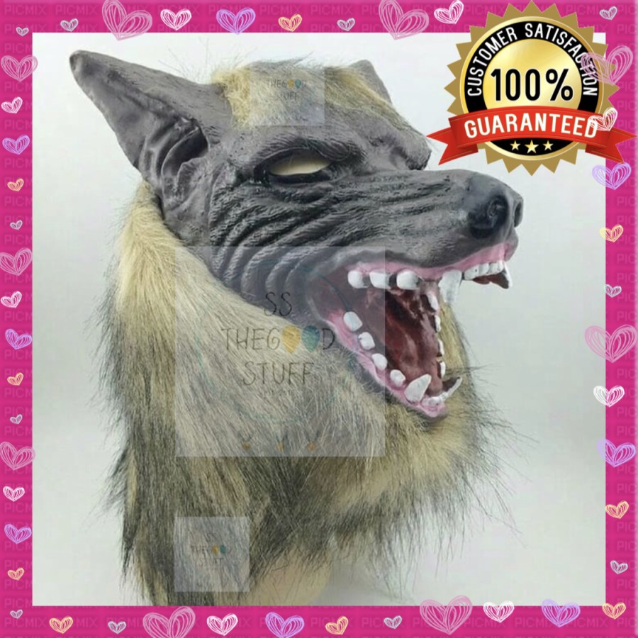 Topeng Serigala Latex/ Latex Mask Wolf/ Topeng Halloween | Lazada Indonesia