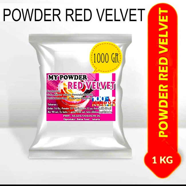 Powder Red Velvet Reguler - Red Velvet 1000 gram | Lazada Indonesia