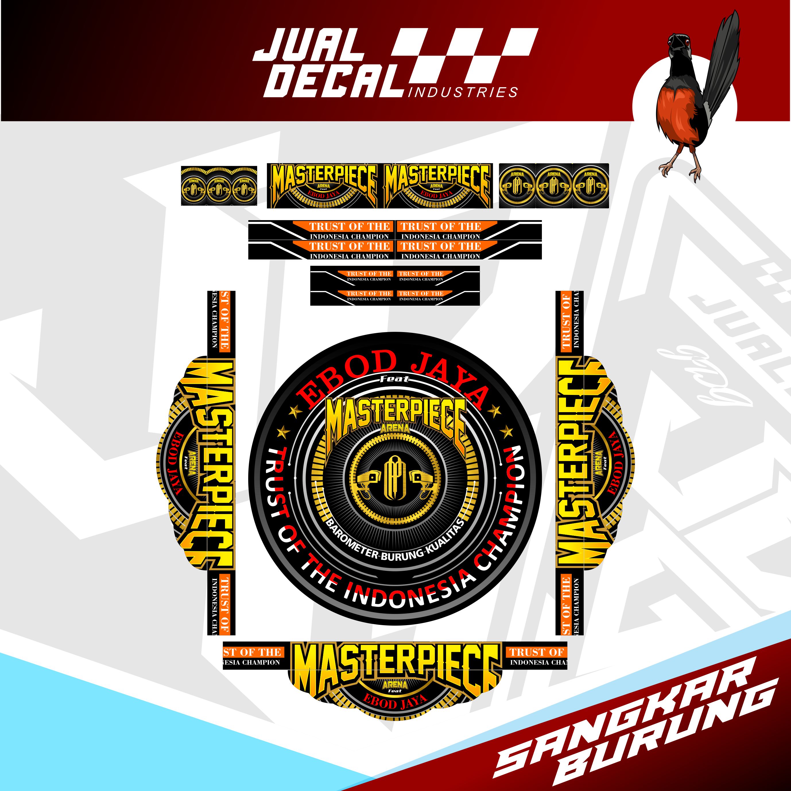 Stiker Sangkar Murai EBOD JAYA MASTERPIECE Livery Variasi Decal Kandang ...