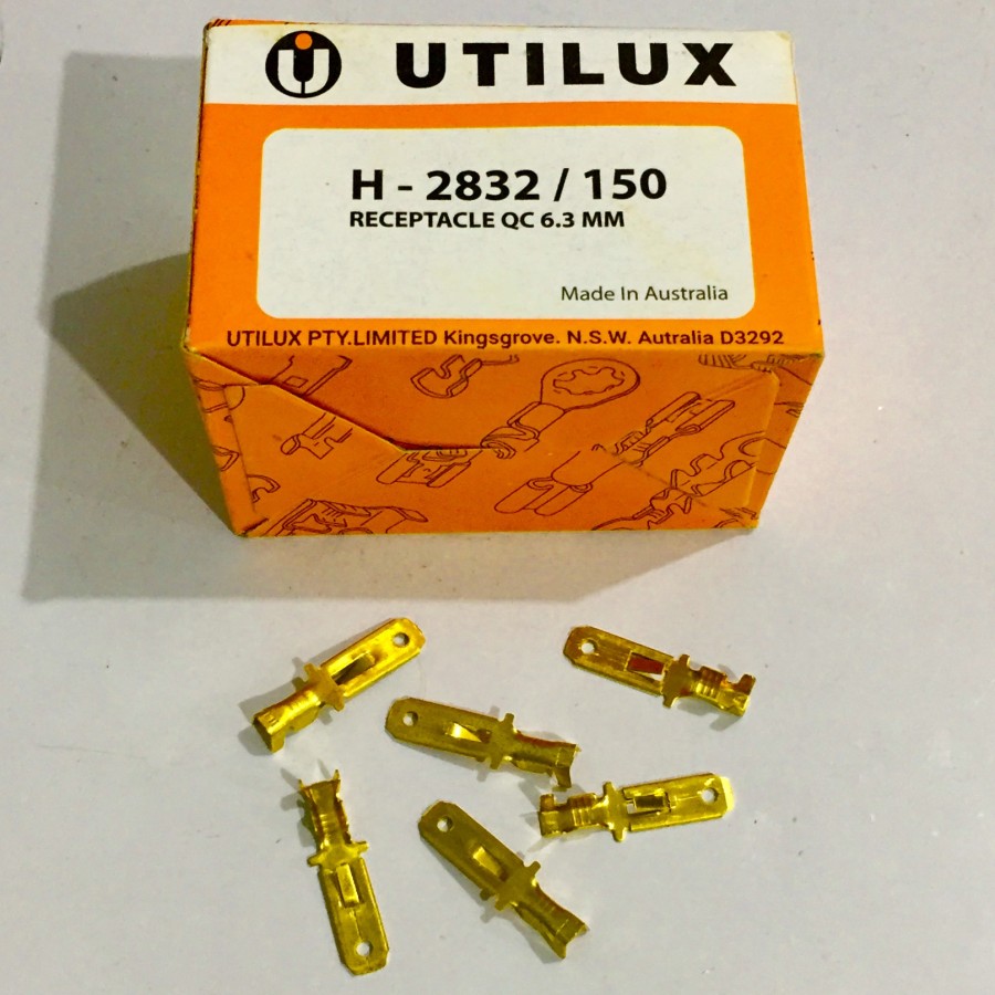 Per 5pcs Terminal Kabel Skun merk UTILUX Australia Tipe H-2832 Gepeng ...