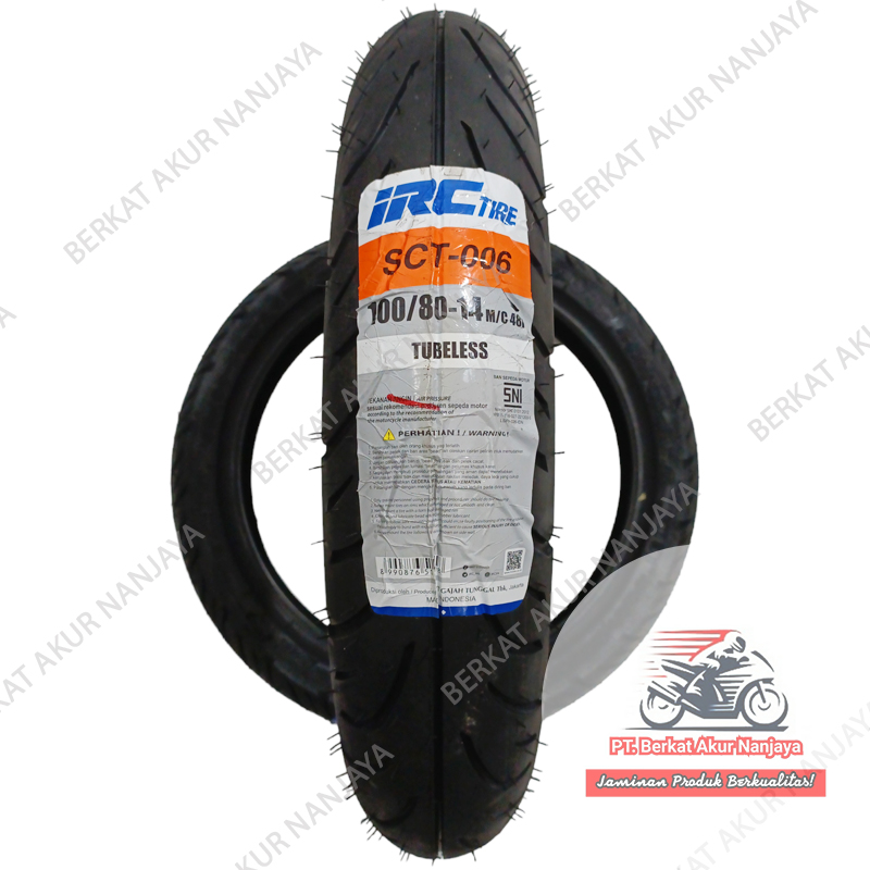 Ban Motor Matic 100/80 Ring 14 IRC SCT 006 TUBELESS Untuk Vario X-Ride ...