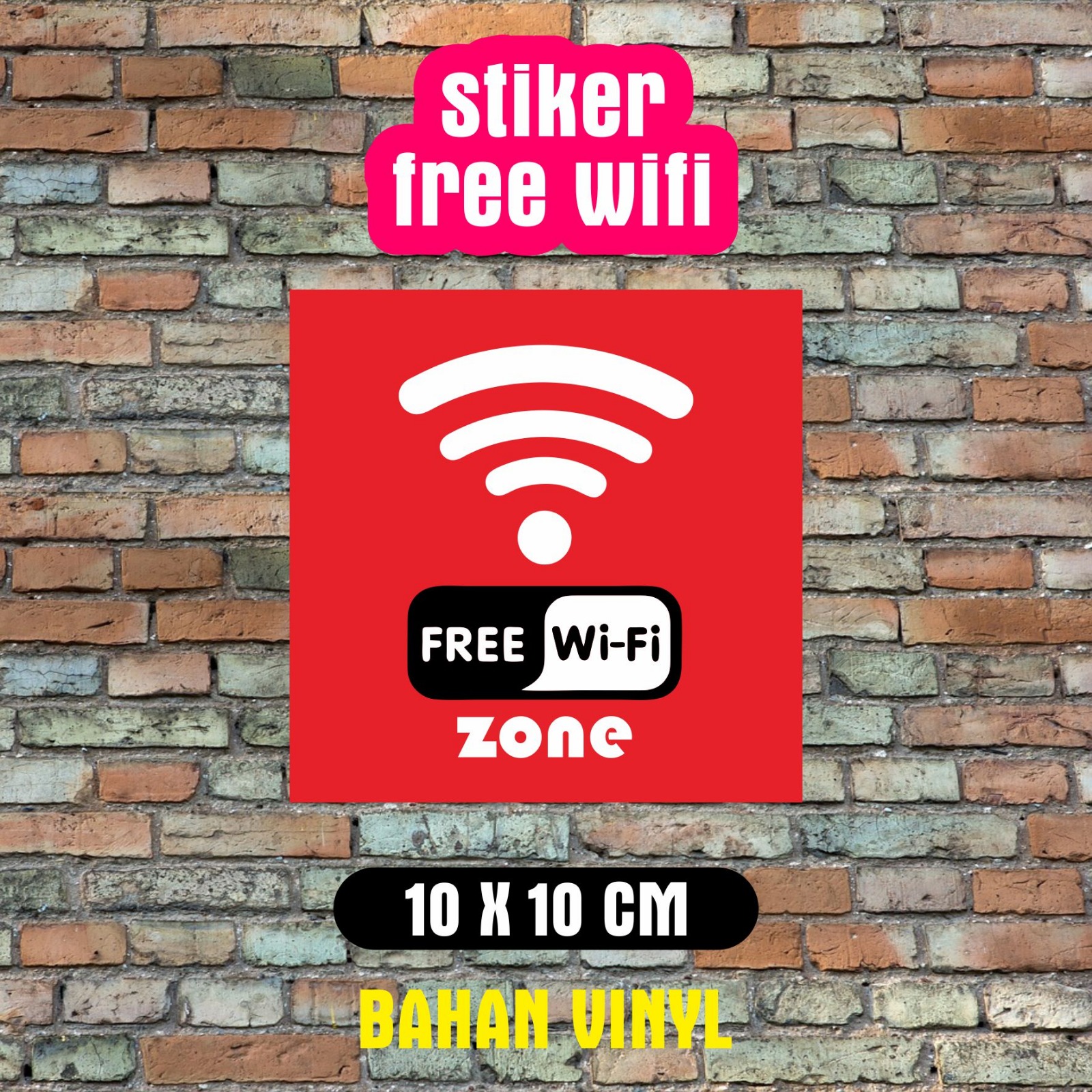 Stiker free wifi untuk di kantor, cafe, rumah makan | Lazada Indonesia