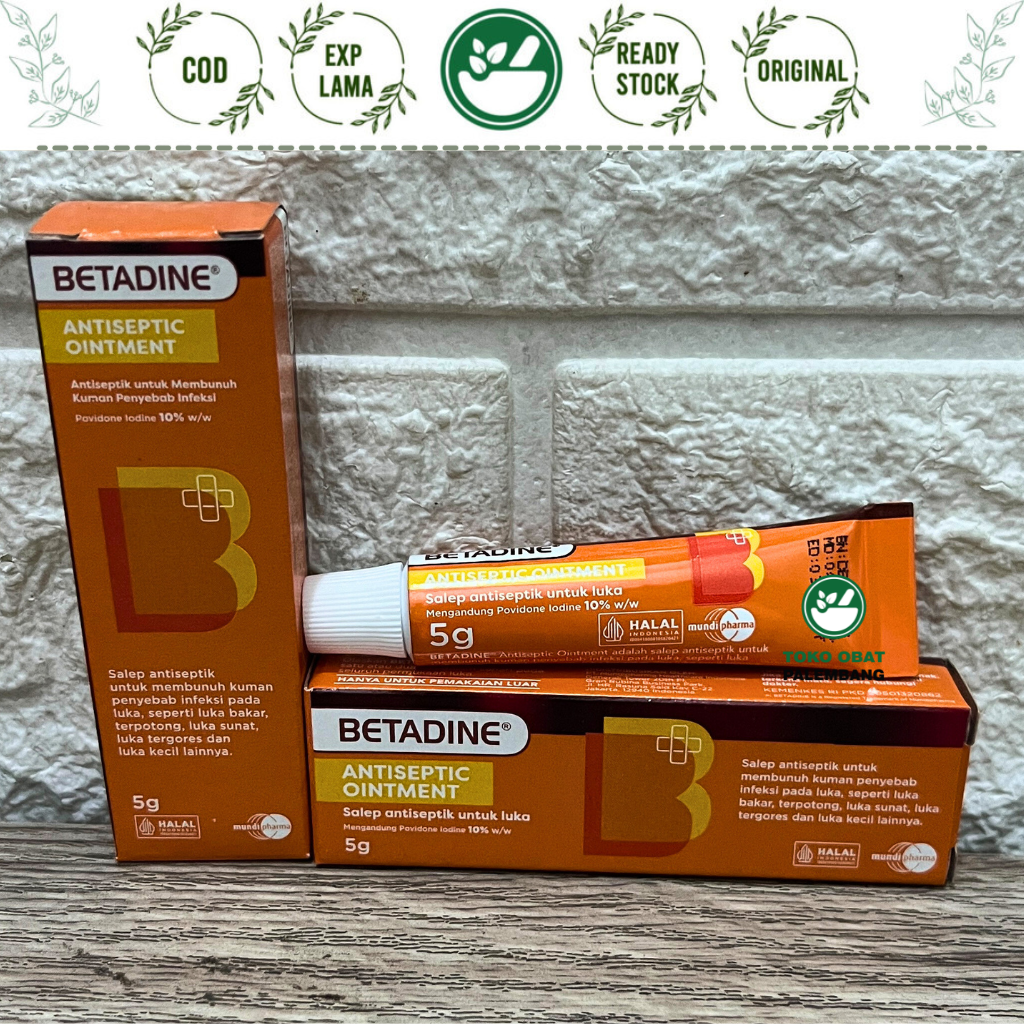 BETADINE ANTISEPTIC OINTMENT 5 GRAM BETADINE SALEP LUKA BAKAR GORES ...