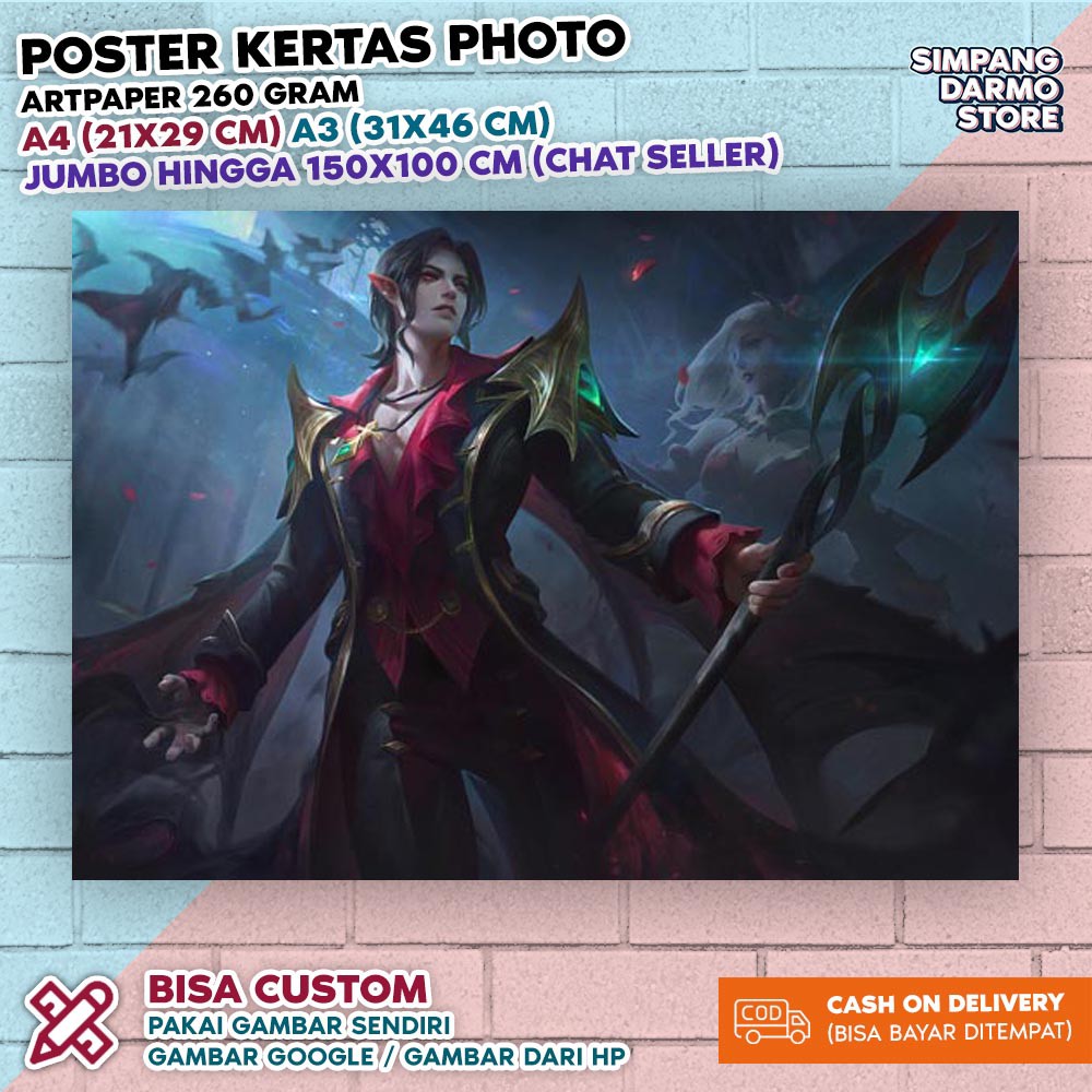 Poster Mobile Legends Bang Bang Game Gaming Mobil Legen Hiasan Dinding ...