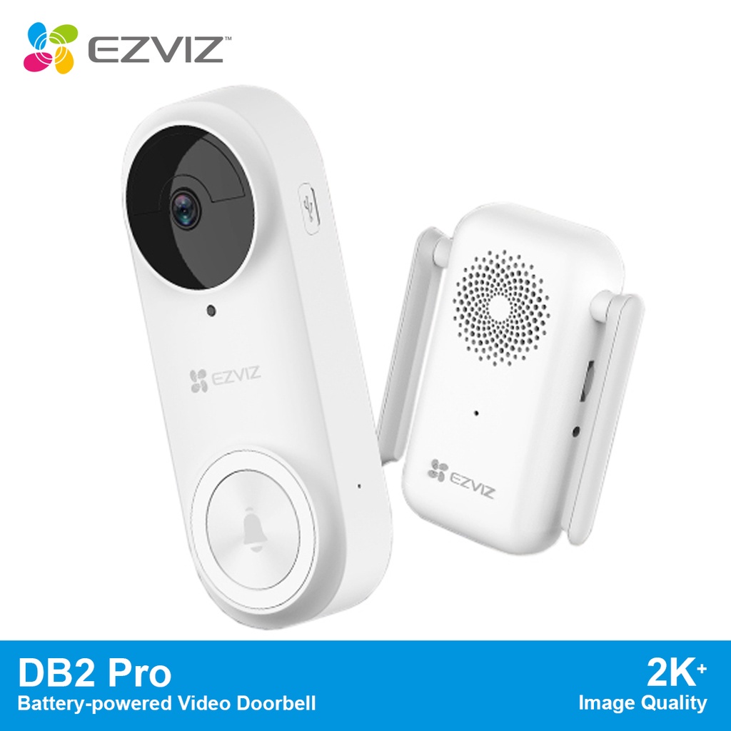 Ezviz DB2 Pro 5MP Battery-powered Video Doorbell Kit Original | Lazada ...