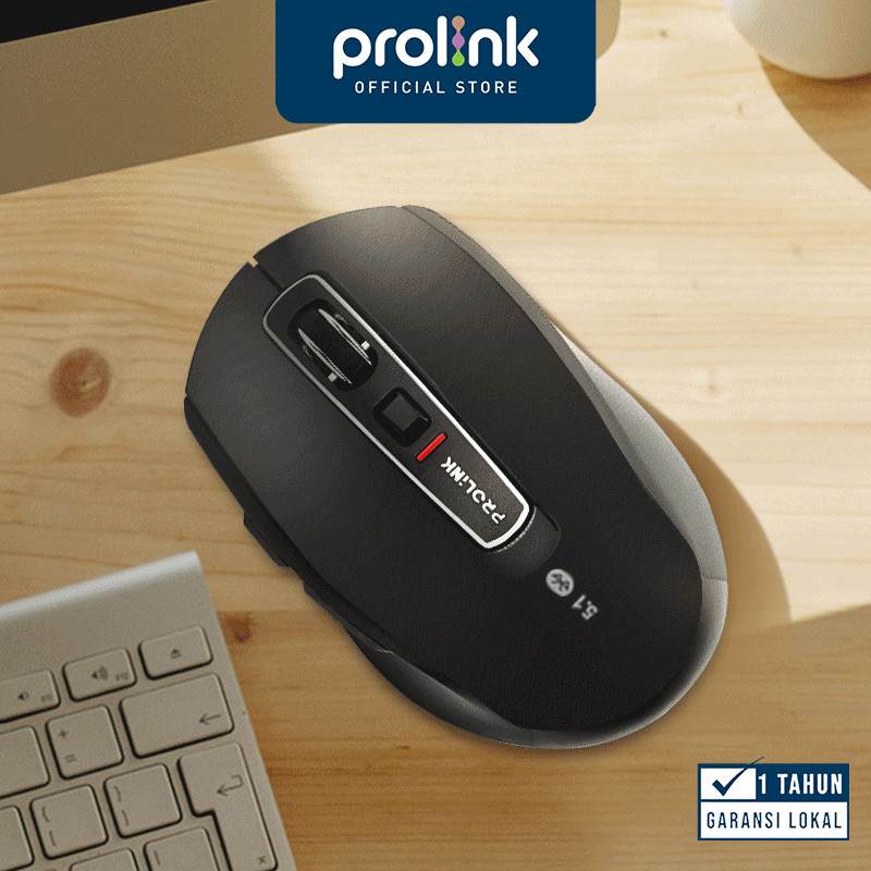Prolink Mouse Wireless Bluetooth 5.1 BT 6 button DPI 800-1600 PMB8502 ...