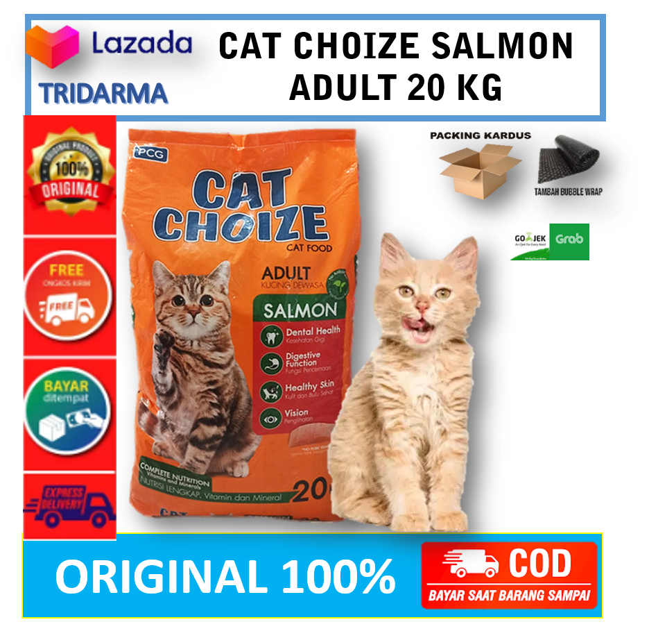 (Darma) 1 KARUNG 20 KG Cat Choize Salmon Adult makanan kucing 800gr ...