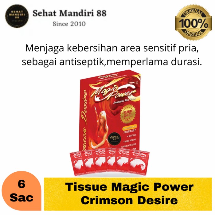 Tissue Magic Power Crimson Desire 1 Kotak Isi 6 Sachet | Lazada Indonesia