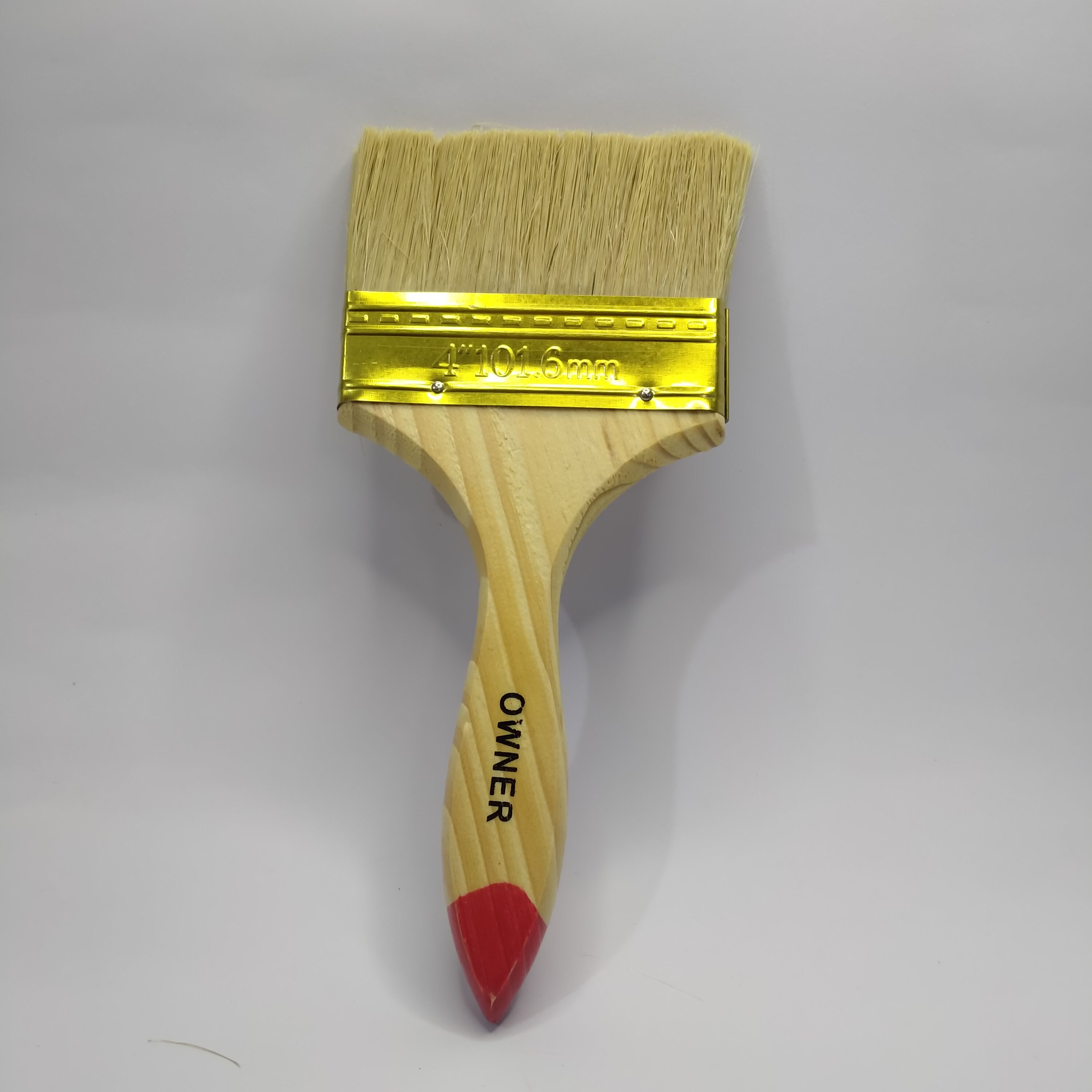 kuas cat gagang kayu ukuran 4 inci 10 cm bulu halus tebal COD | Lazada ...