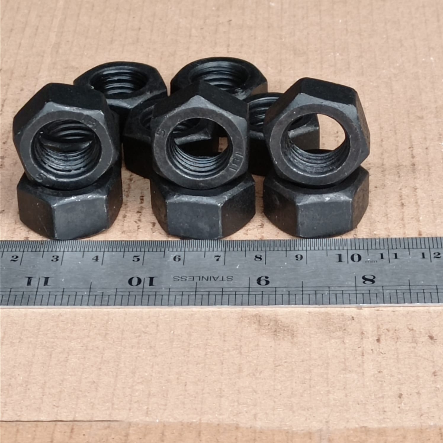 MUR BAJA M16 HTB GRADE 8.8 KUNCI 24 MUR HEX HEAVY NUT 16MM WARNA HITAM PITCH DRAT 2.0 MUR HEX ...