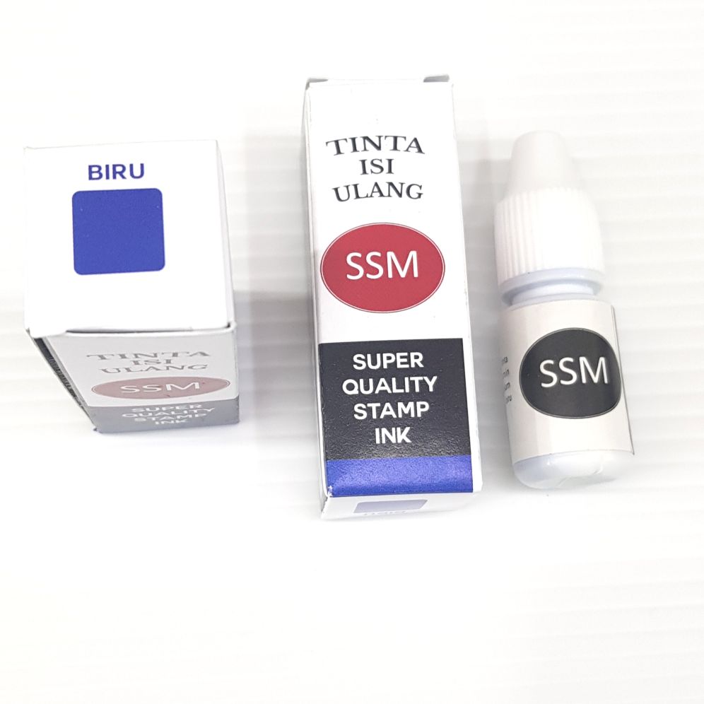Tinta Stempel Otomatis Biru | Lazada Indonesia