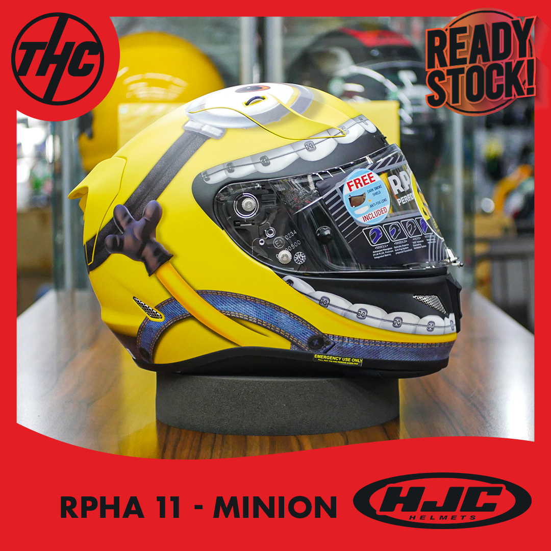 Helm HJC RPHA 11 Edisi MINION / HJC Helmet New MINION Edition RPHA11 ...