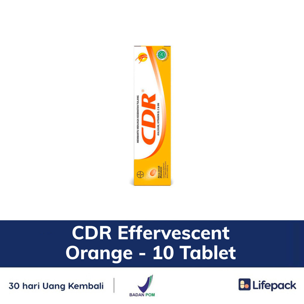 CDR Effervescent Orange - 10 Tablet - LIFEPACK | Lazada Indonesia