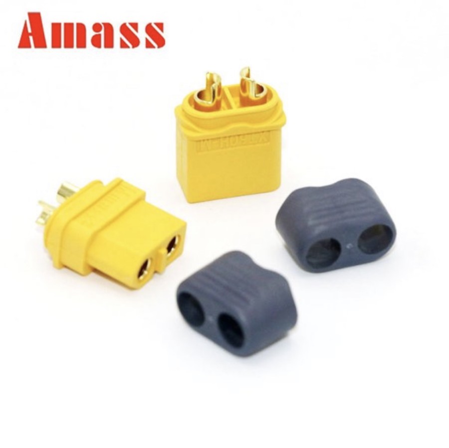 Amass XT60H connector male female with cover | Lazada Indonesia