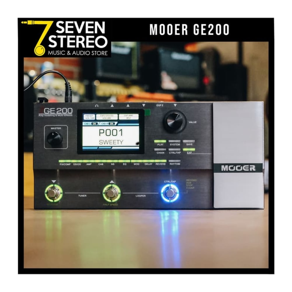 Mooer GE-200 Multi Effects And Amp Modelling GE200 | Lazada Indonesia