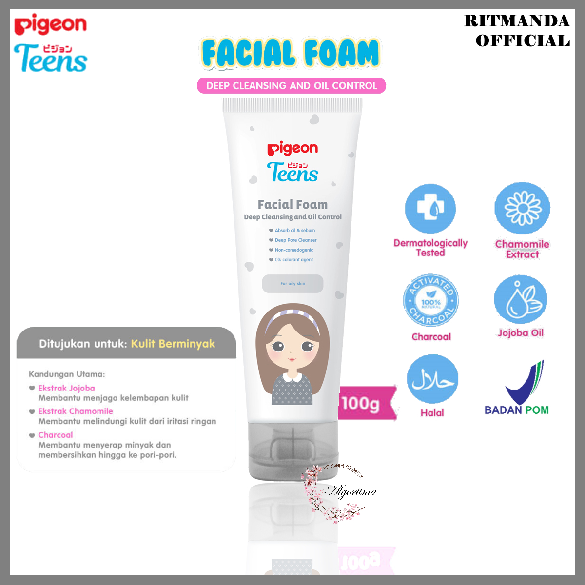 Pigeon Teens Facial Foam Deep Cleansing and Oil Control - 100 gram ...