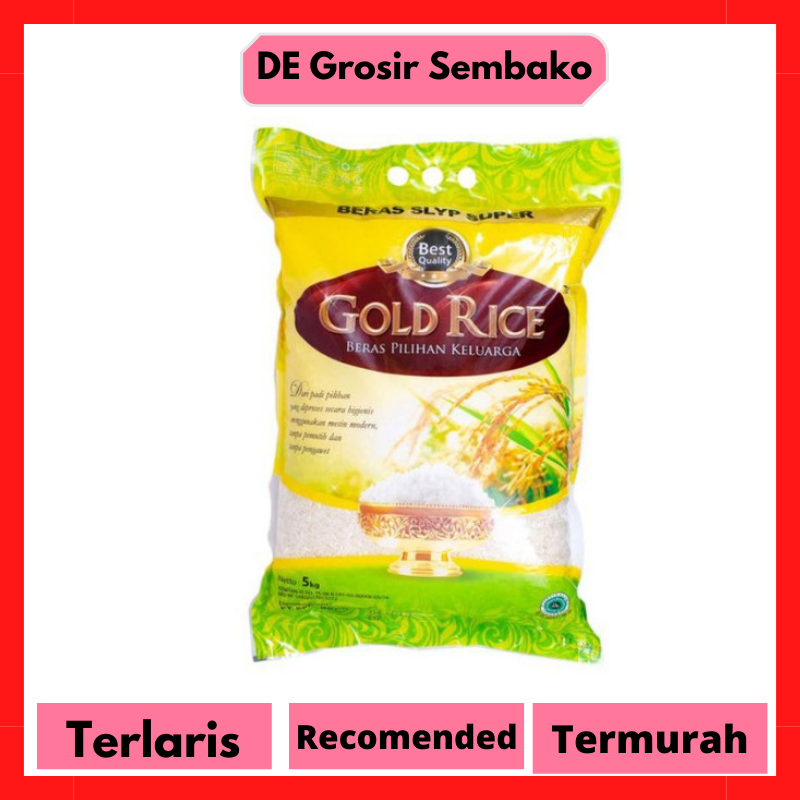 Gold Rice Beras SLYP Super Pilihan Keluarga Isi Bersih 5kg | Lazada ...