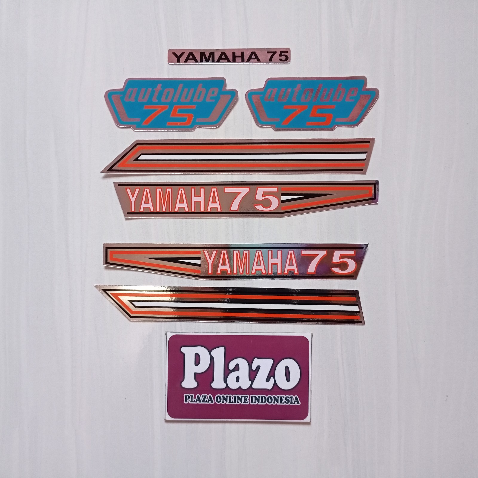 sticker striping body motor yamaha v75 crome | Lazada Indonesia