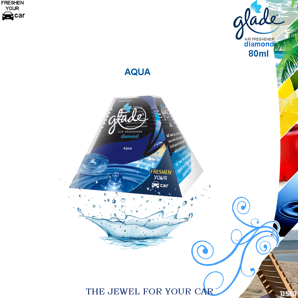Glade Diamond Parfum Mobil - 80ml / Design Mewah Dengan Kesegaran Khas ...