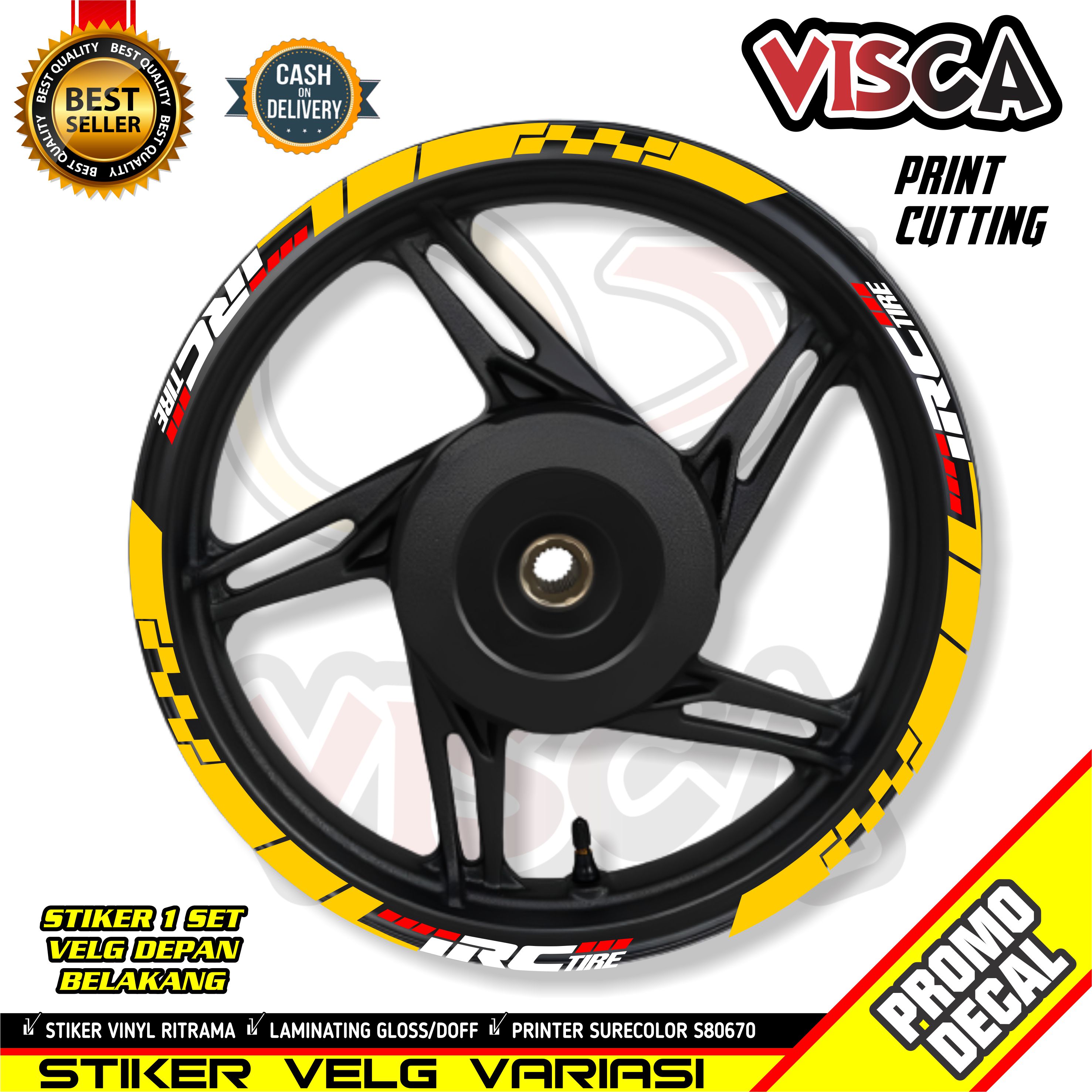 Stiker Velg - Sticker Velk - Stiker Cutting Velg - Stiker Velk Motor ...