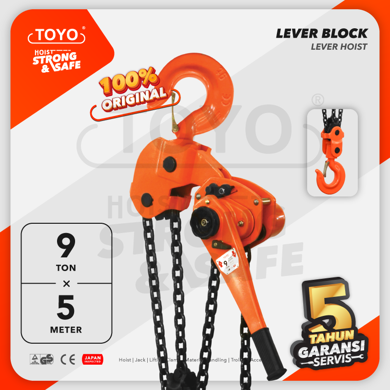 TOYO Lever Block / Lever Hoist 9 Ton x 5 Meter | Lazada Indonesia