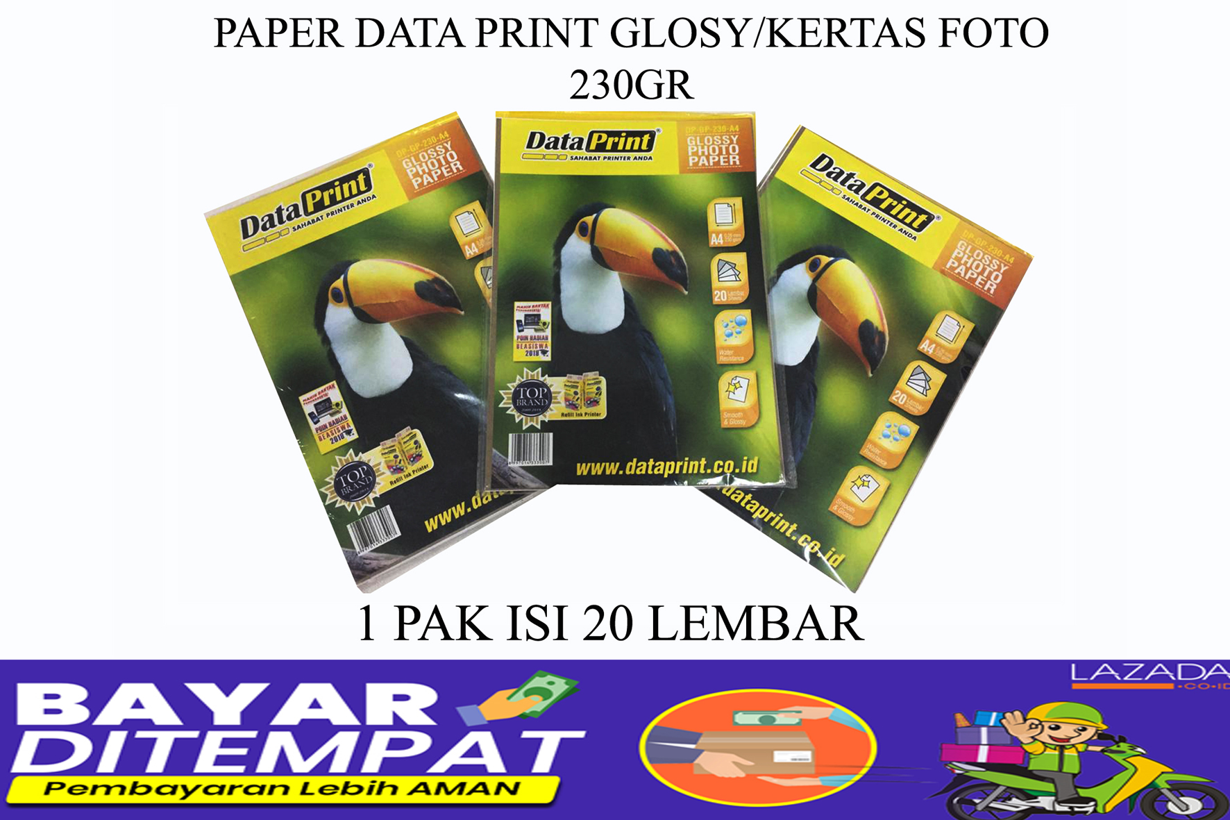 KERTAS FOTO DATA PRINT PAPER PHOTO GLOSSY 230GR A4 | Lazada Indonesia
