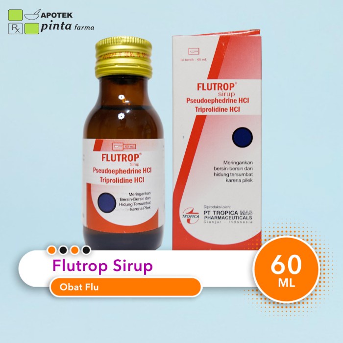 Flutrop Sirup 60 ml Meringankan bersin-bersin dan hidung tersumbat ...