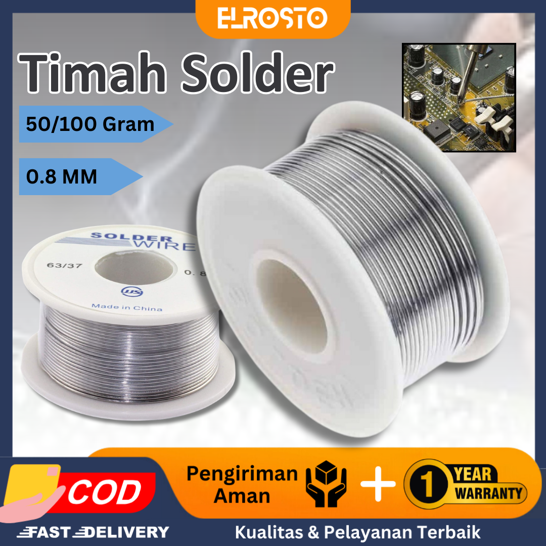 Timah Solder wire 0.8 14 Meter Roll Timah Gulung Solder 0.8mm | Lazada ...