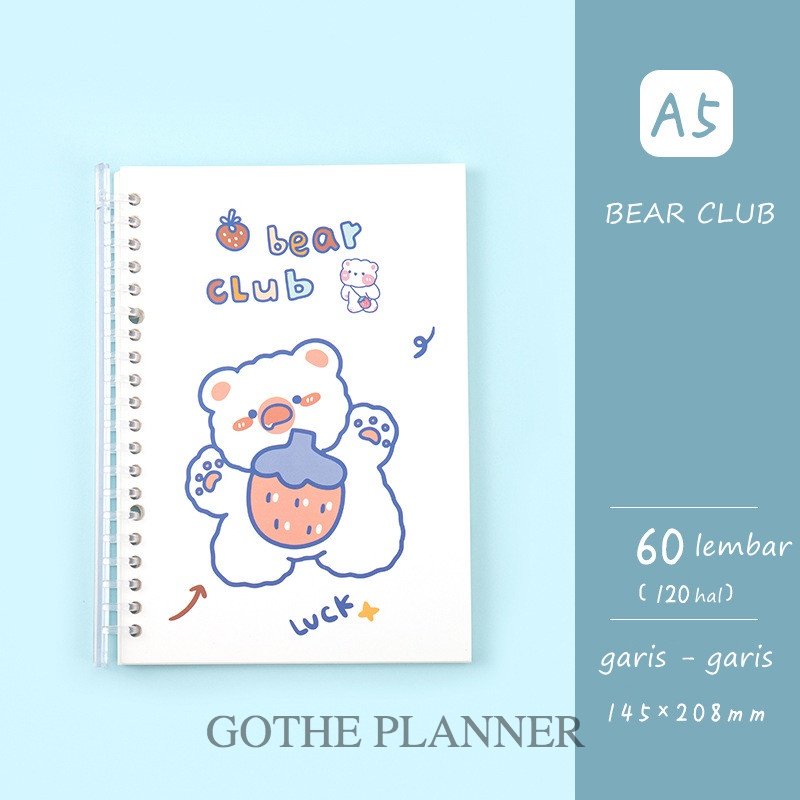 Pocket book dan kertas binder Buku Tulis A5 Karakter Lucu Ring Binder ...