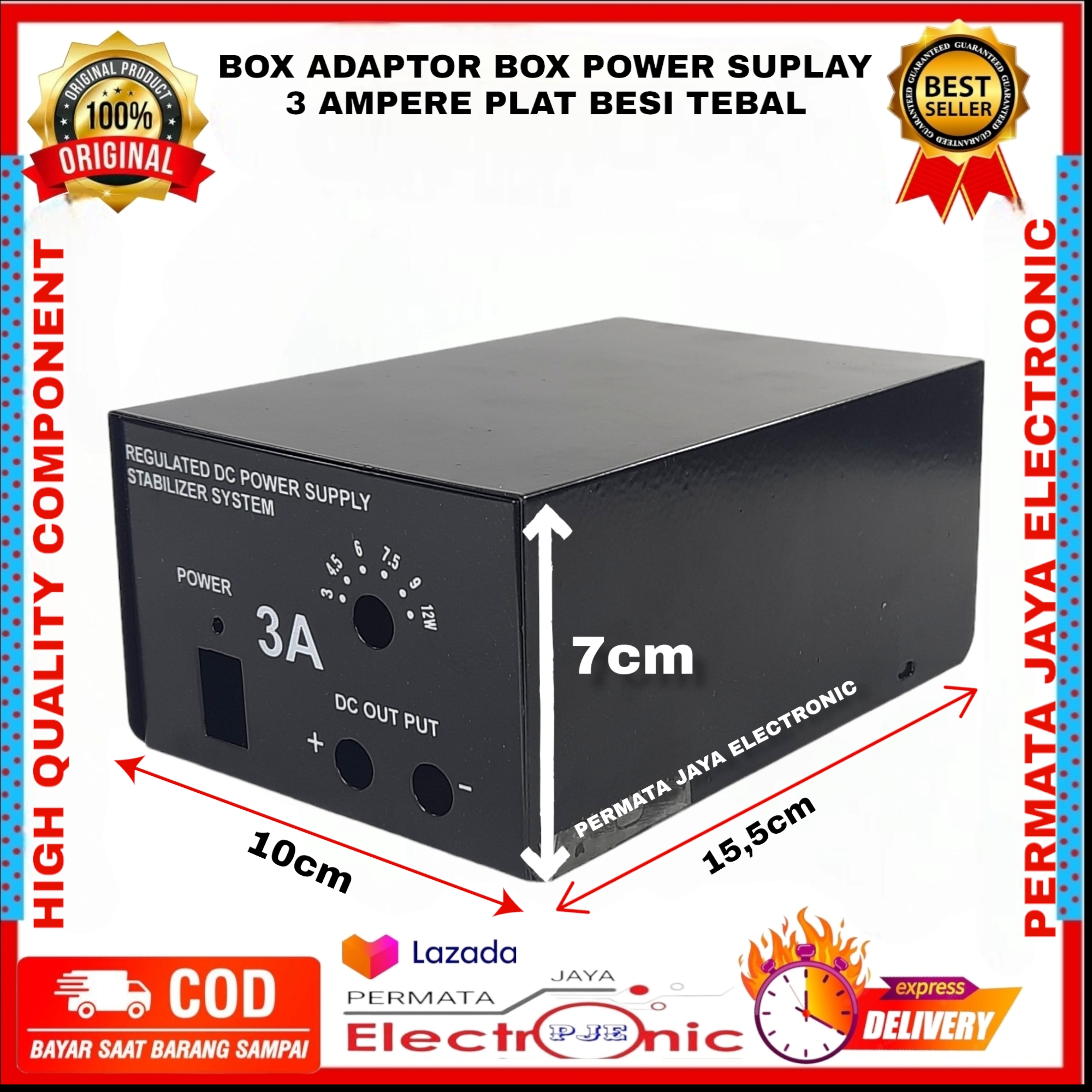 BOX Adaptor 3A AMPERE MAXX PLAT BESI | Lazada Indonesia