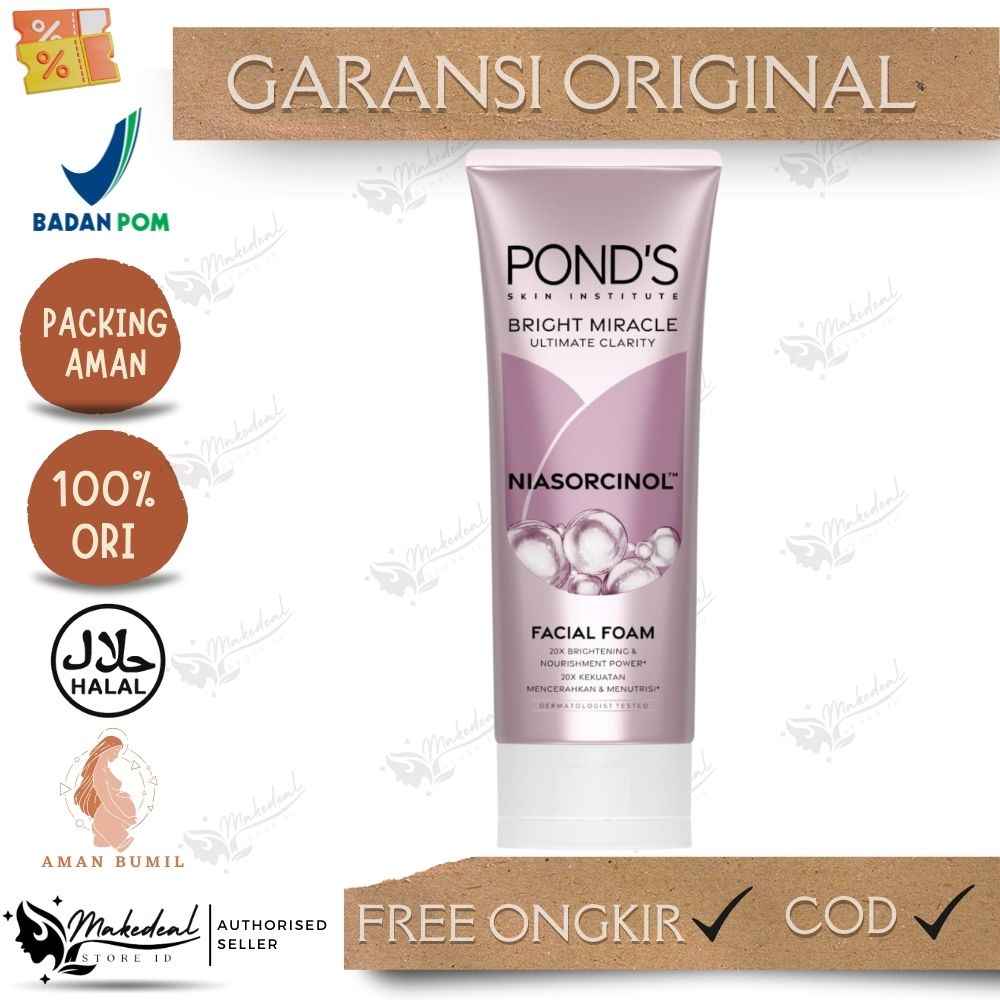 Ponds Bright Beauty Facial Wash Gentle Sabun Muka Niasorcinol - 100G ...